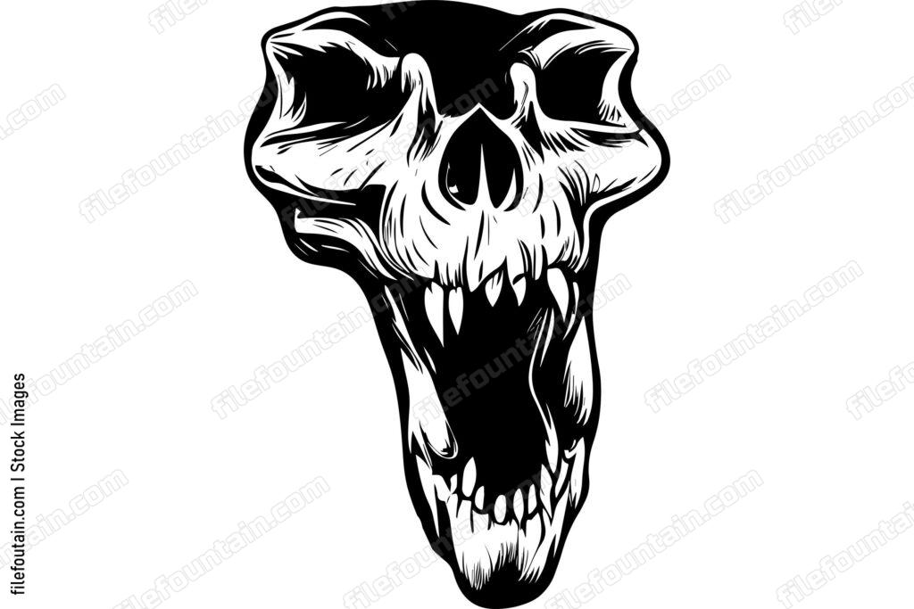 Lion Skull Logo Vector Design - FileFountain