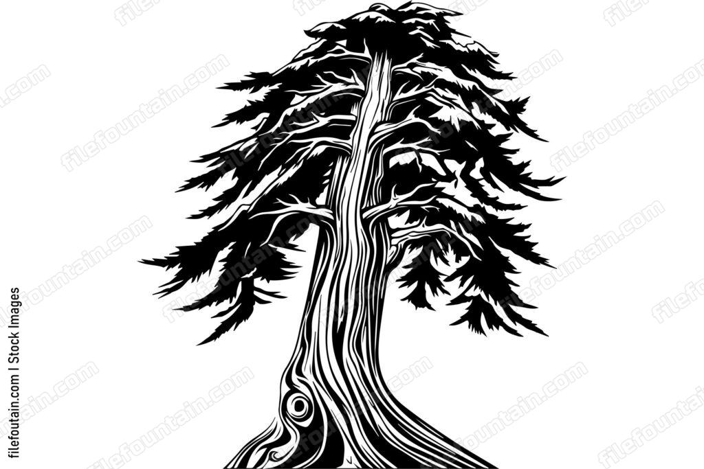 California Giant Sequoia Tree Logo Vector Design - FileFountain