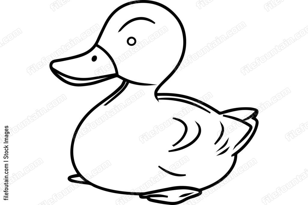 Duck Outline Logo Vector Design - FileFountain
