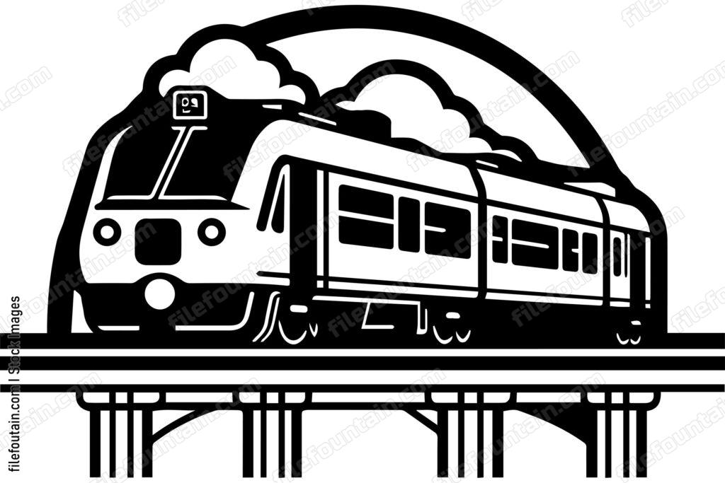 Minimalist Train Logo Vector Design - FileFountain