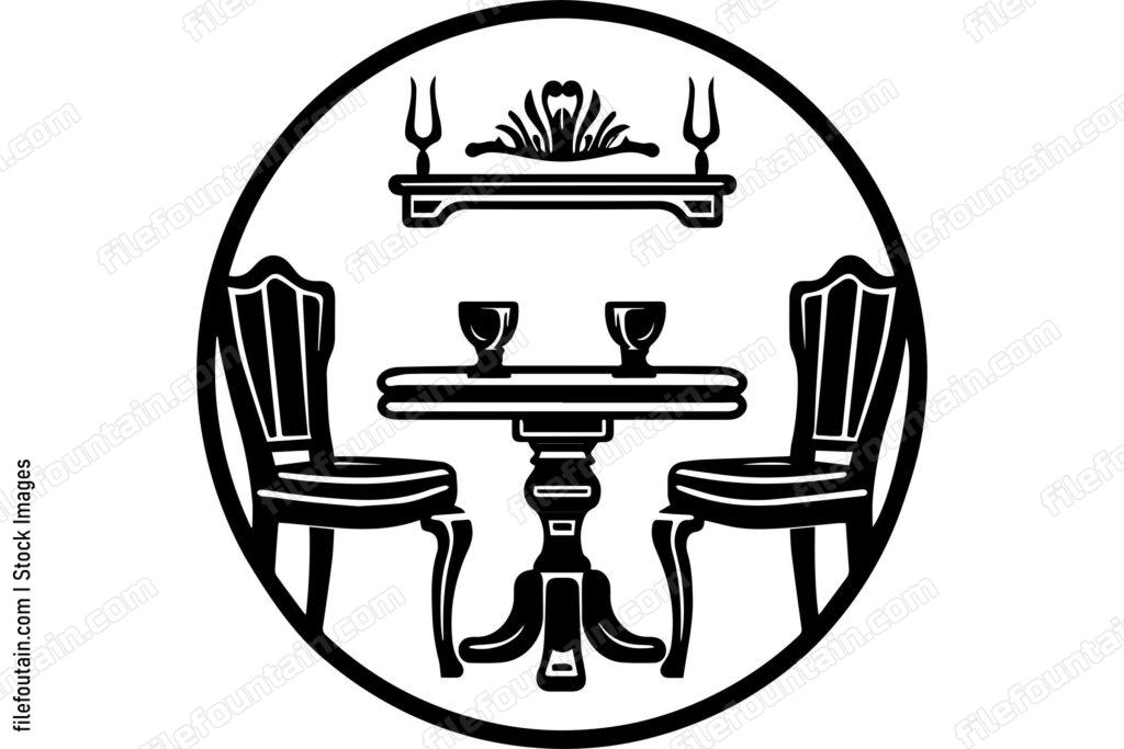 Dining Table Logo Vector Design - FileFountain