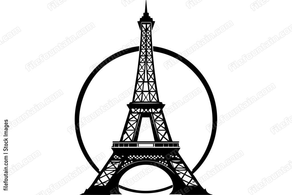 Eiffel Tower Logo Vector Design - FileFountain