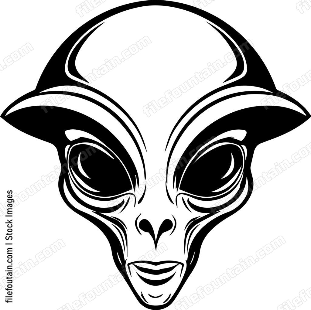 Alien Head Logo Vector Design - FileFountain