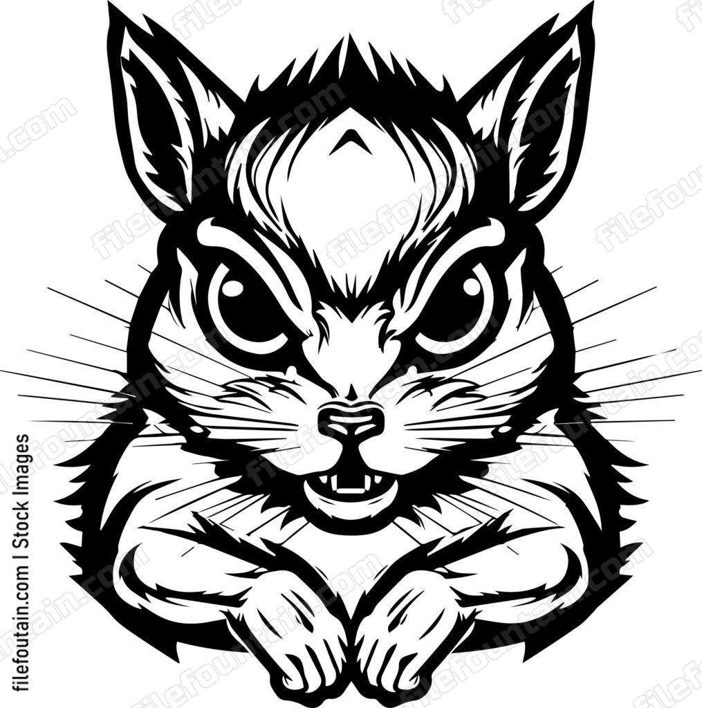 Angry Chipmunk Logo Vector Design - FileFountain