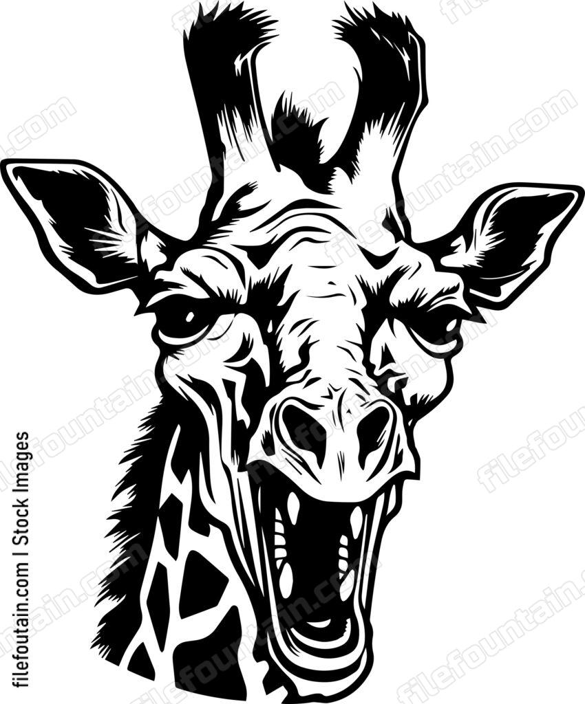 Angry Giraffe Logo Vector Design - FileFountain