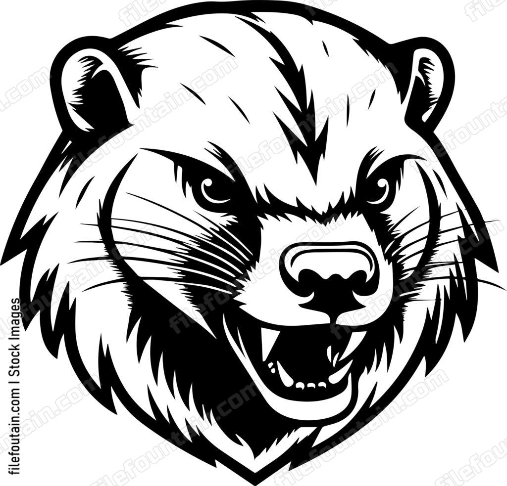 Angry Honey Badger Logo Vector Design - FileFountain