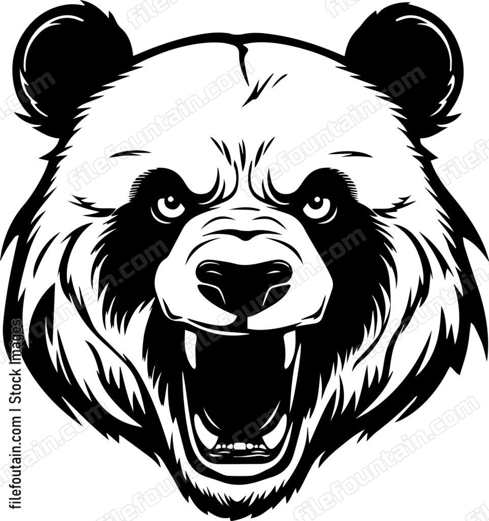Angry Panda Logo Vector Design - FileFountain