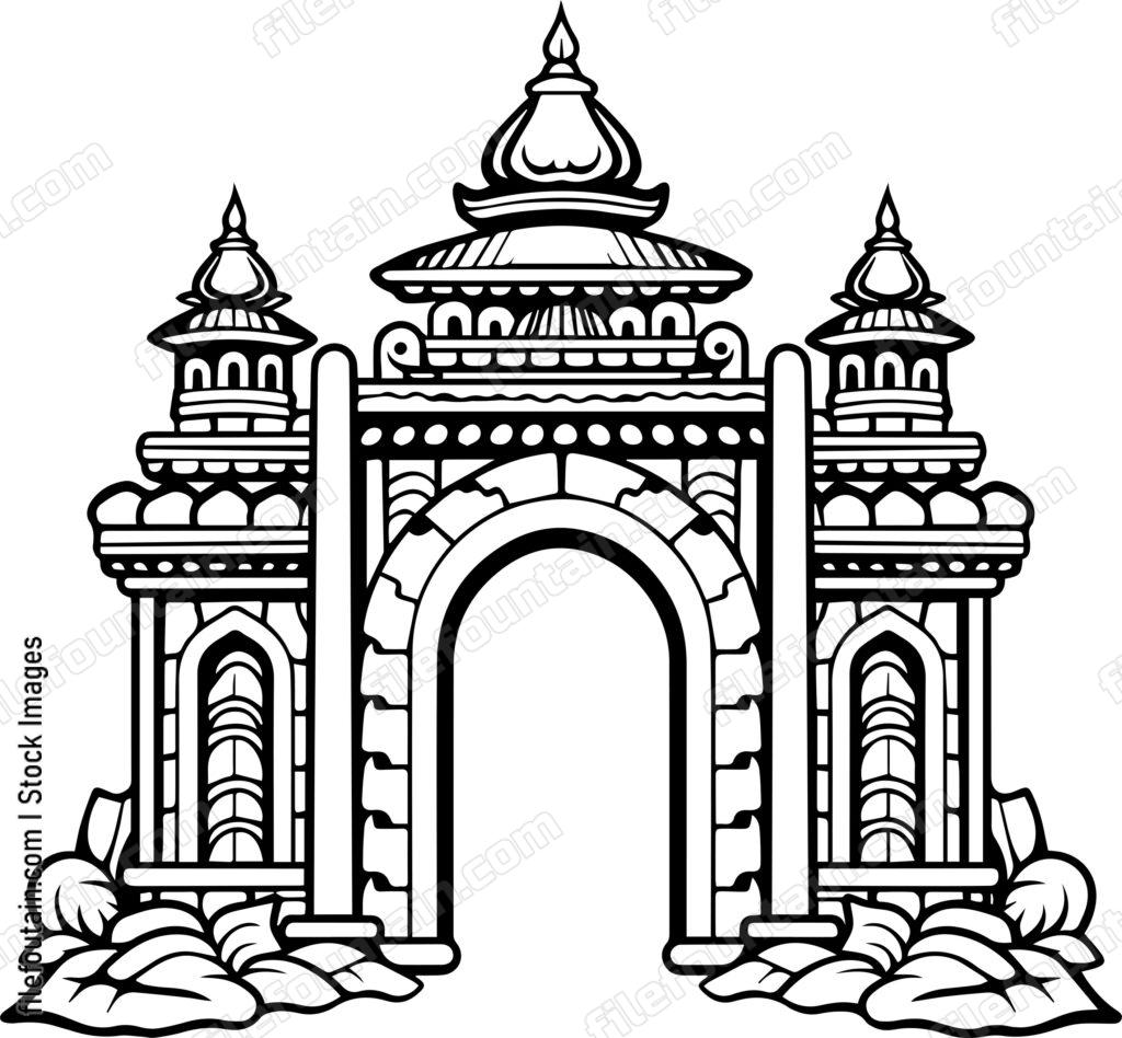 Asian Gate Architecture Logo Vector Design - FileFountain