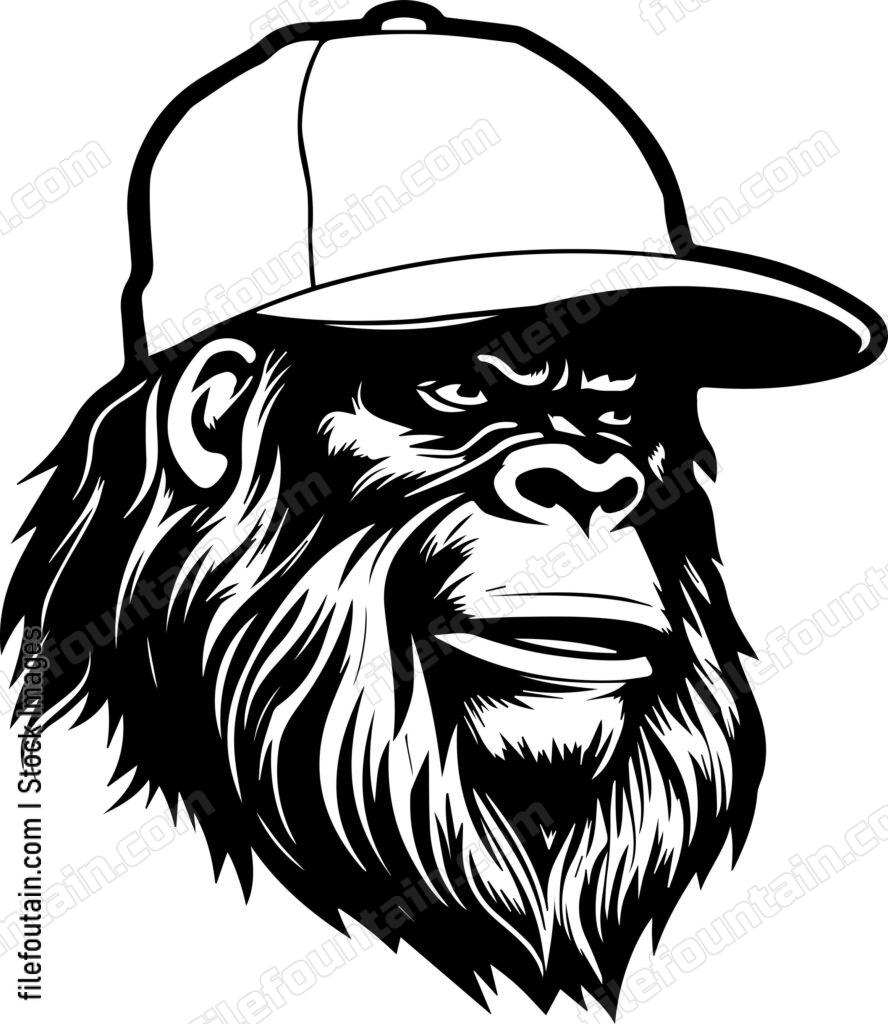Bigfoot In Baseball Cap Logo Vector Design - FileFountain