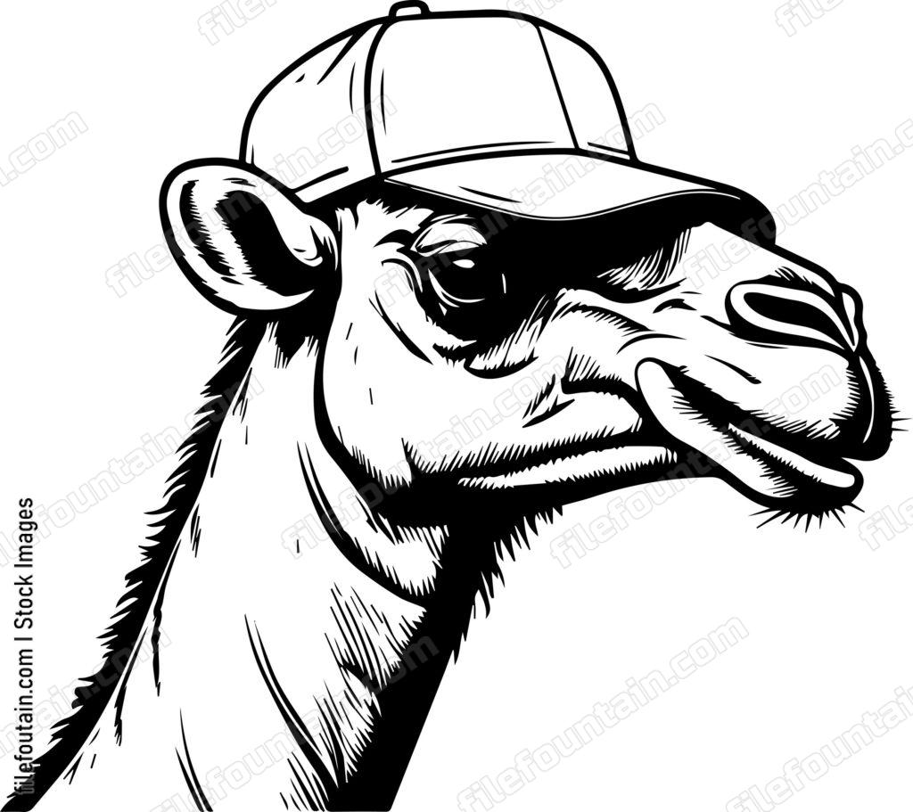 Camel In Baseball Cap Logo Vector Design - FileFountain
