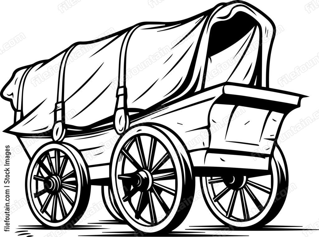 Covered Wagon Logo Vector Design - FileFountain