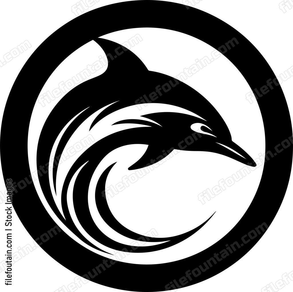 dolphin Tail Logo Vector Design - FileFountain