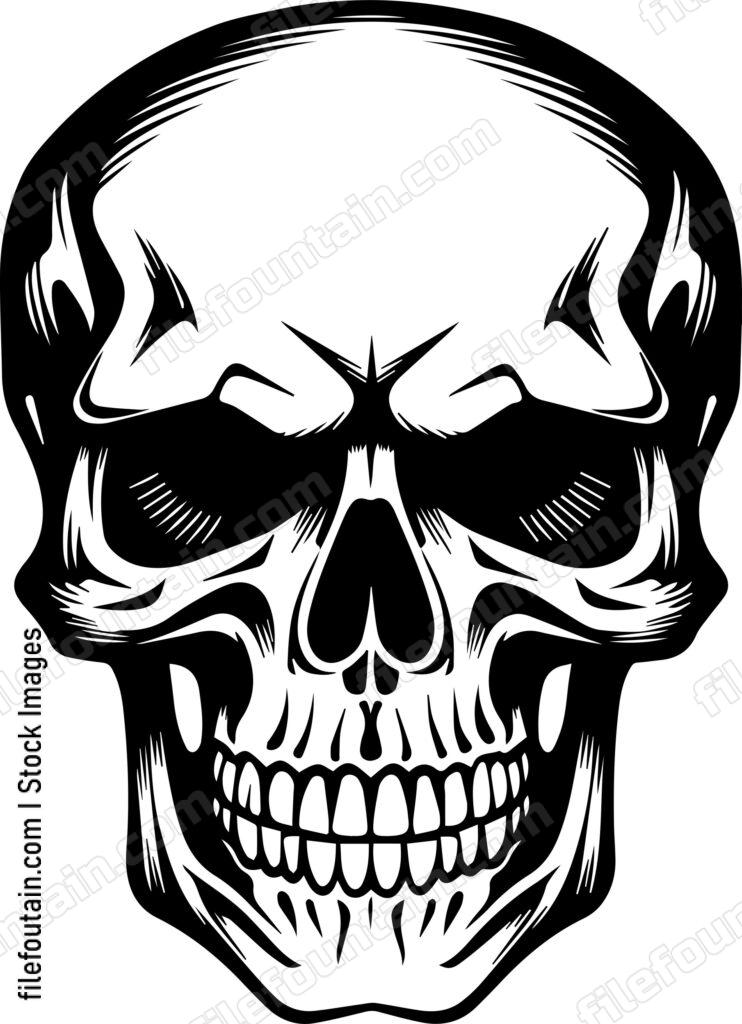 Smiling Skull Logo Vector Design - FileFountain