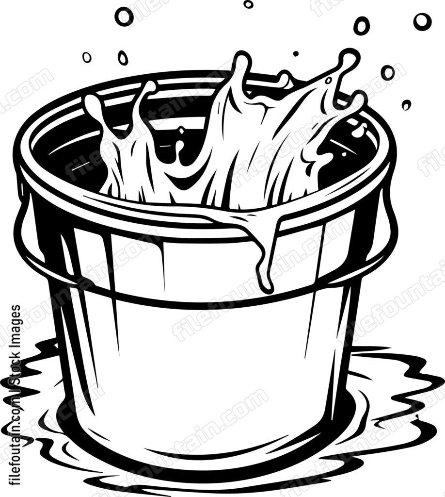 Splash Bucket Logo Vector Design - FileFountain