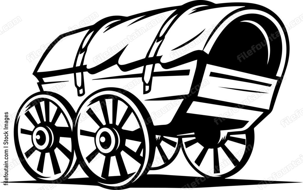 Wild West Covered Wagon Logo Vector Design - FileFountain