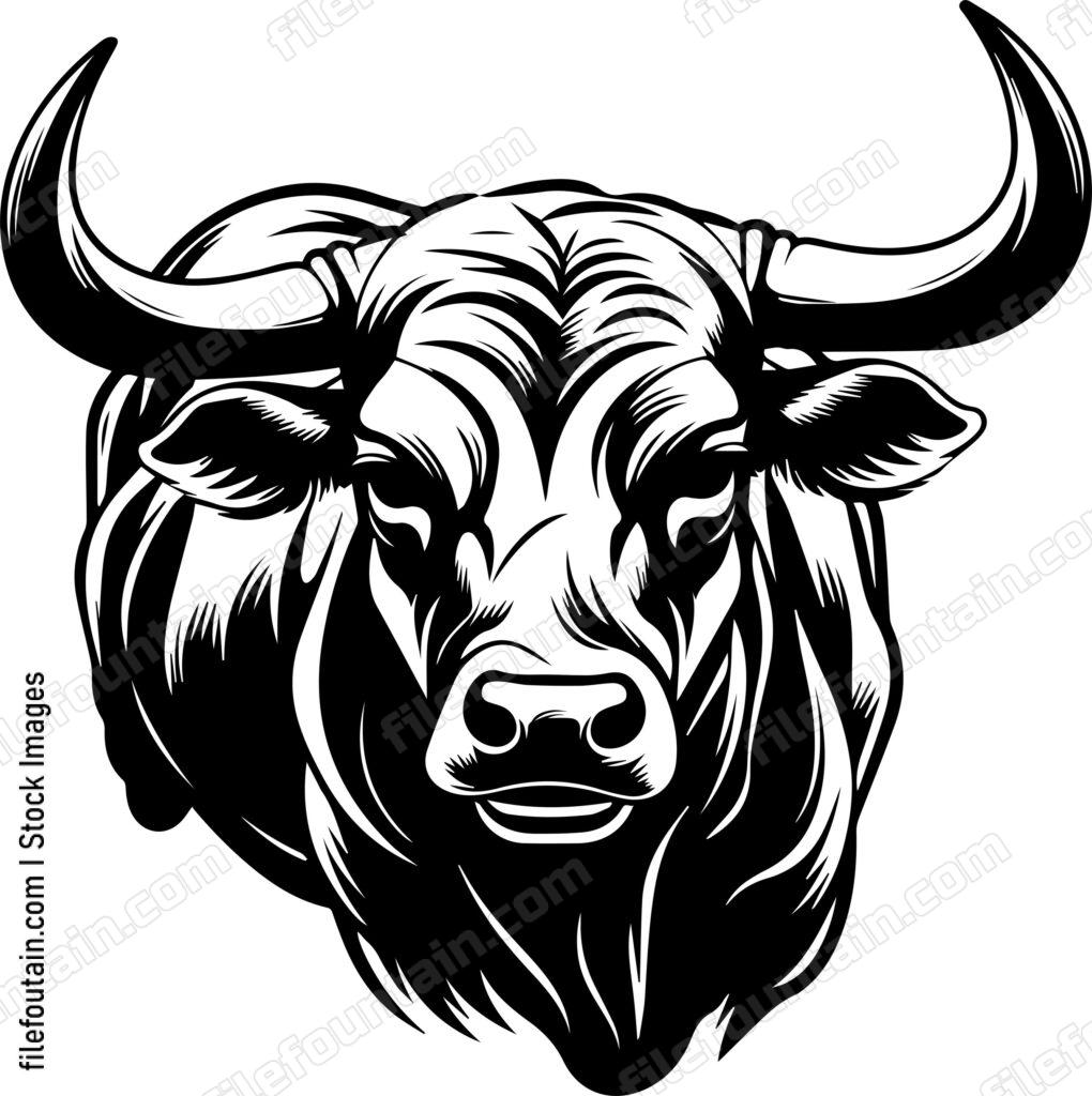 Angry Bull Pose Logo Vector Design - FileFountain