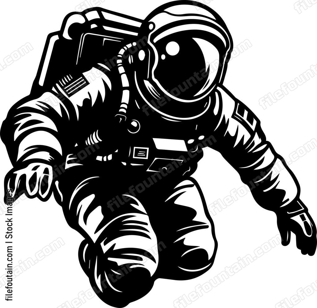 Astronaut In Space Logo Vector Design - FileFountain