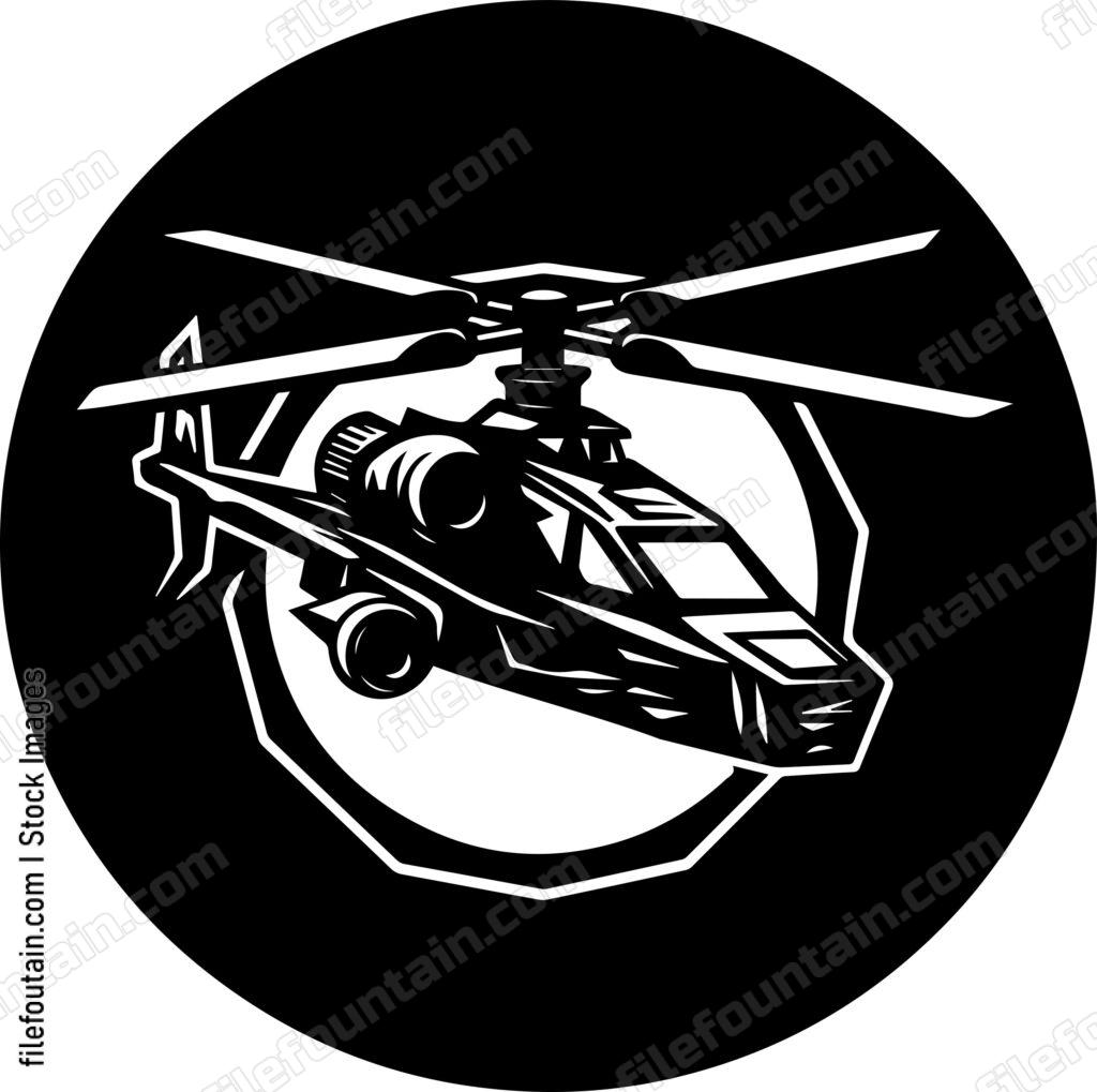 Attack Helicopter Logo Vector Design - FileFountain