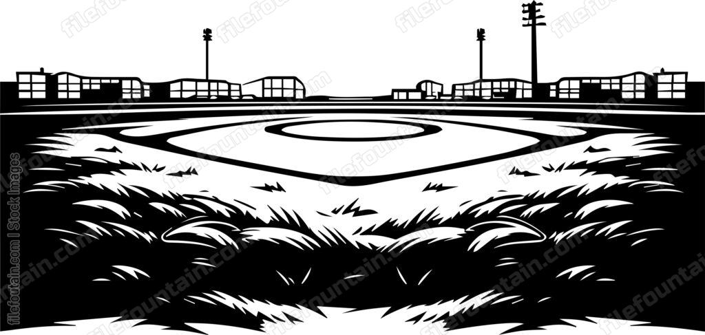 Baseball Field Empty Logo Vector Design - FileFountain