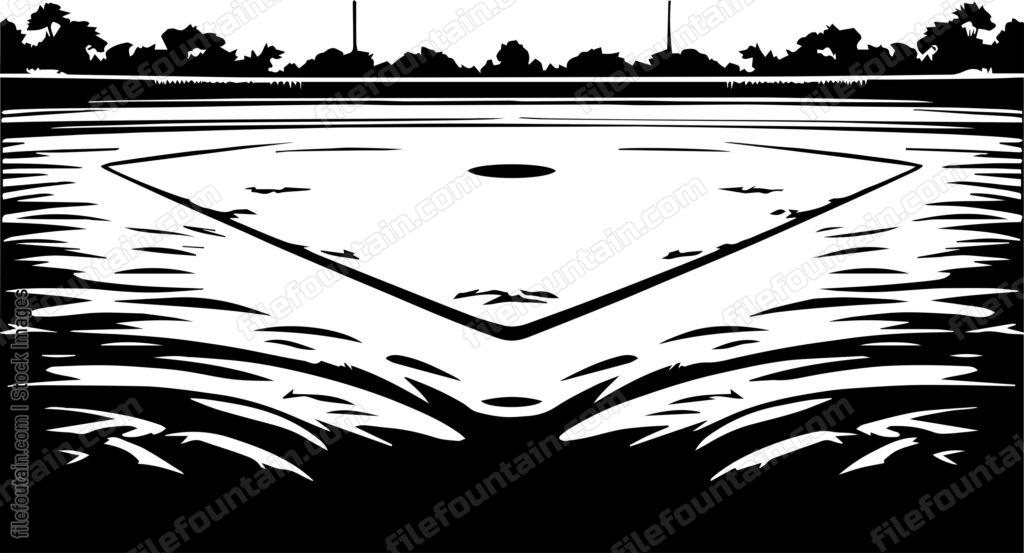 Baseball Field Empty Logo Vector Design - FileFountain