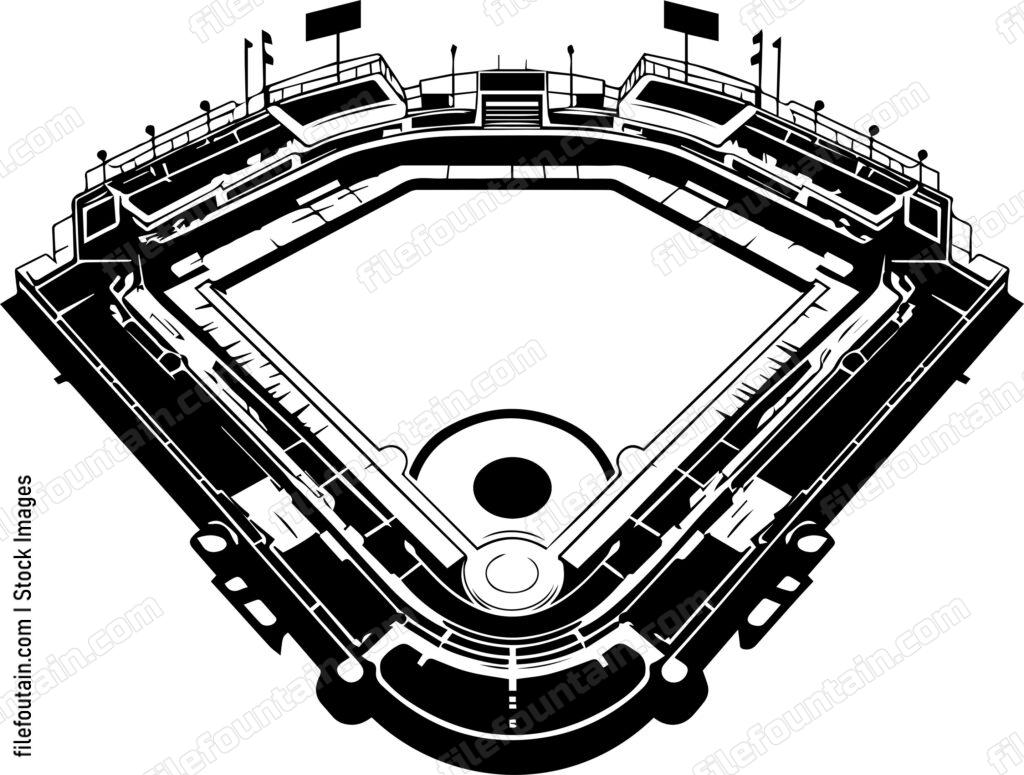 Baseball Stadium Field Logo Vector Design - FileFountain