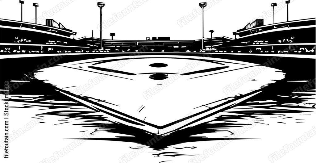 Baseball Field Logo Vector Design - FileFountain
