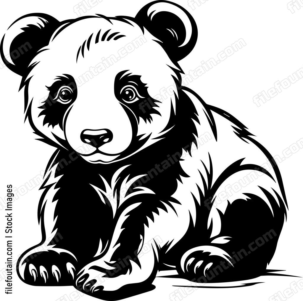 Bear Cub Logo Vector Design - FileFountain