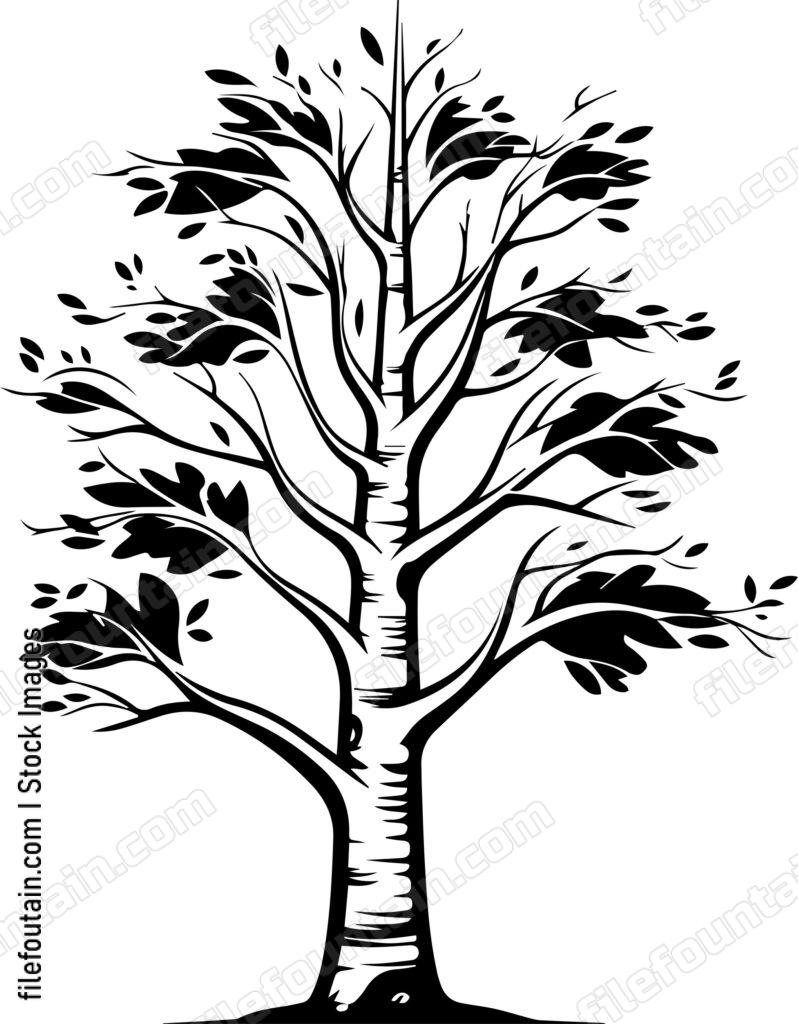 Birch Tree Logo Vector Design - FileFountain