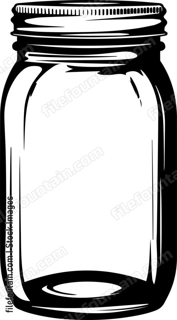 Empty Mason Jar Logo Vector Design - FileFountain