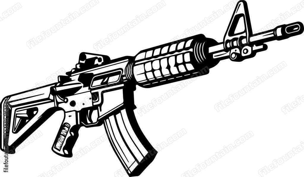 Modern Rifle Logo Vector Design - FileFountain