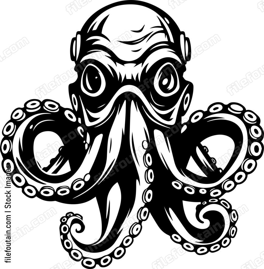 Octopus mascot Logo Vector Design - FileFountain