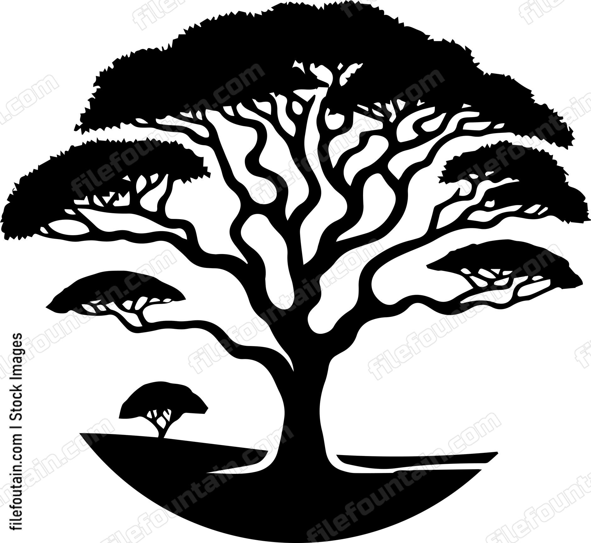 African Tree Logo Vector Design - FileFountain