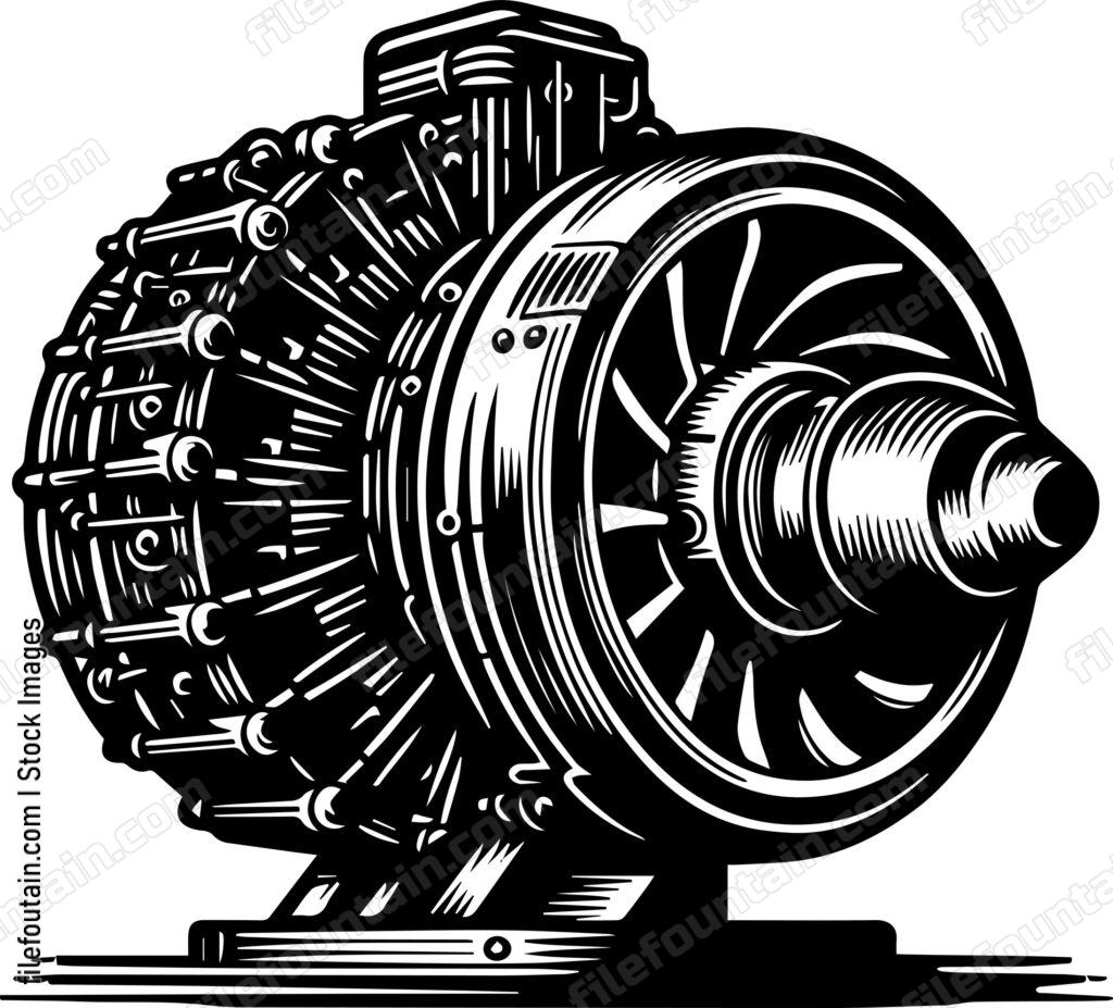 Aircraft Engine Logo Vector Design - FileFountain