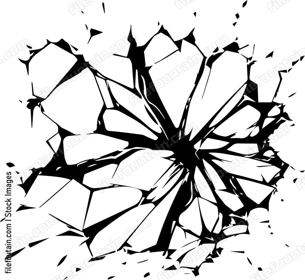 Broken Glass Logo Vector Design - FileFountain