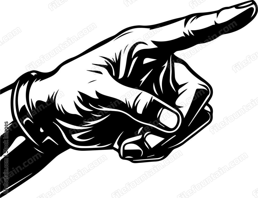 Finger Pointing Logo Vector Design - FileFountain