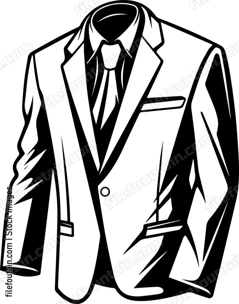 Mens Suit Jacket Logo Vector Design - FileFountain
