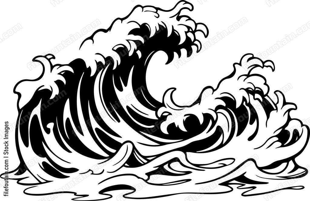 Storm ocean waves Logo Vector Design - FileFountain