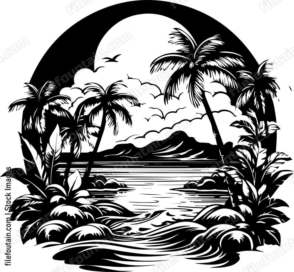 Tropics Logo Vector Design - FileFountain