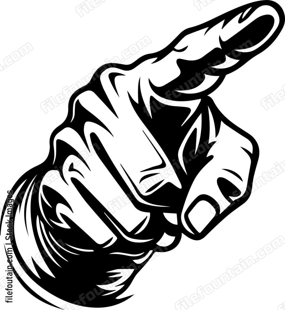 Finger Pointing Logo Vector Design - FileFountain